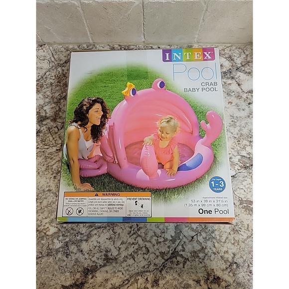 Intel | Swim | 23 Intex Pink Crab Covered Baby Pool New In Box | Poshmark